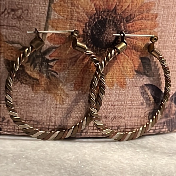 Jewelry | Vintage Tritone Latch Back Hoops | Poshmark